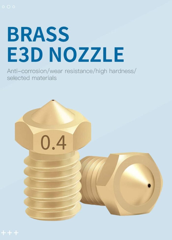 M6 Thread Brass Nozzle V5 V6 UM Compatible - 0.3mm Diameter (for 3D ...